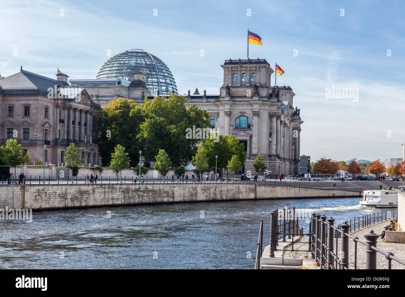 Reichstag parliament Berlin - old and new architecture - columned ...