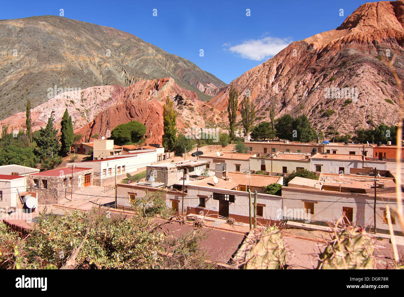 The town of Purmamarca in the Province of Jujuy in Argentina, South ...