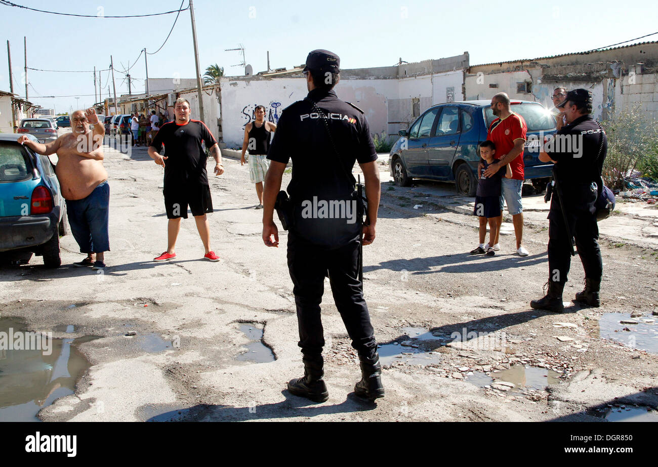 Police squad seen during a drug location activity in a suburb outside ...