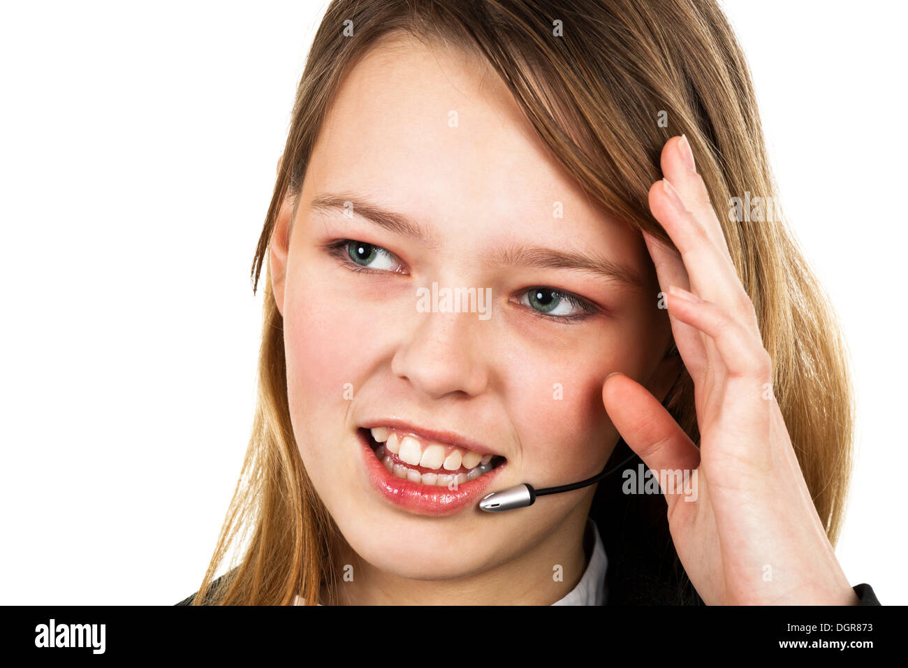 Teenager speaking microphone hi-res stock photography and images - Alamy