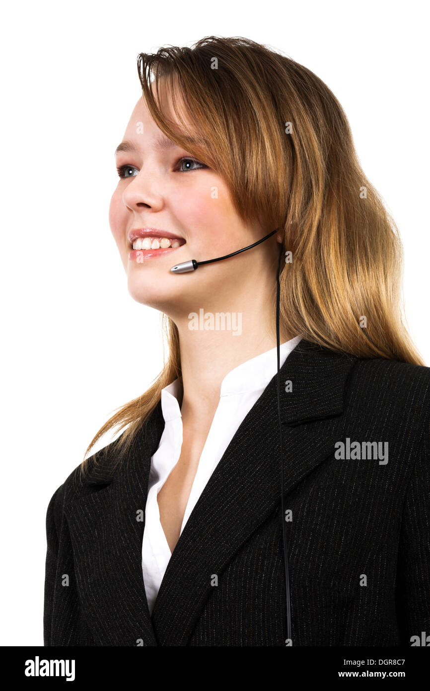 girl with a microphone Stock Photo - Alamy