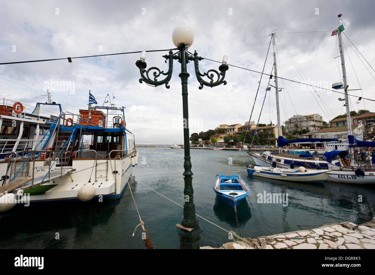 Kassiopi - a fishing village on north-eastern coast of Corfu off the ...