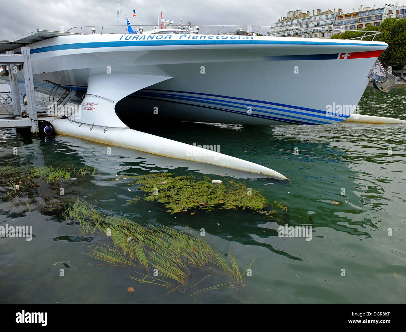 PlanetSolar, the biggest solar ship in the world, Seine river, Paris ...
