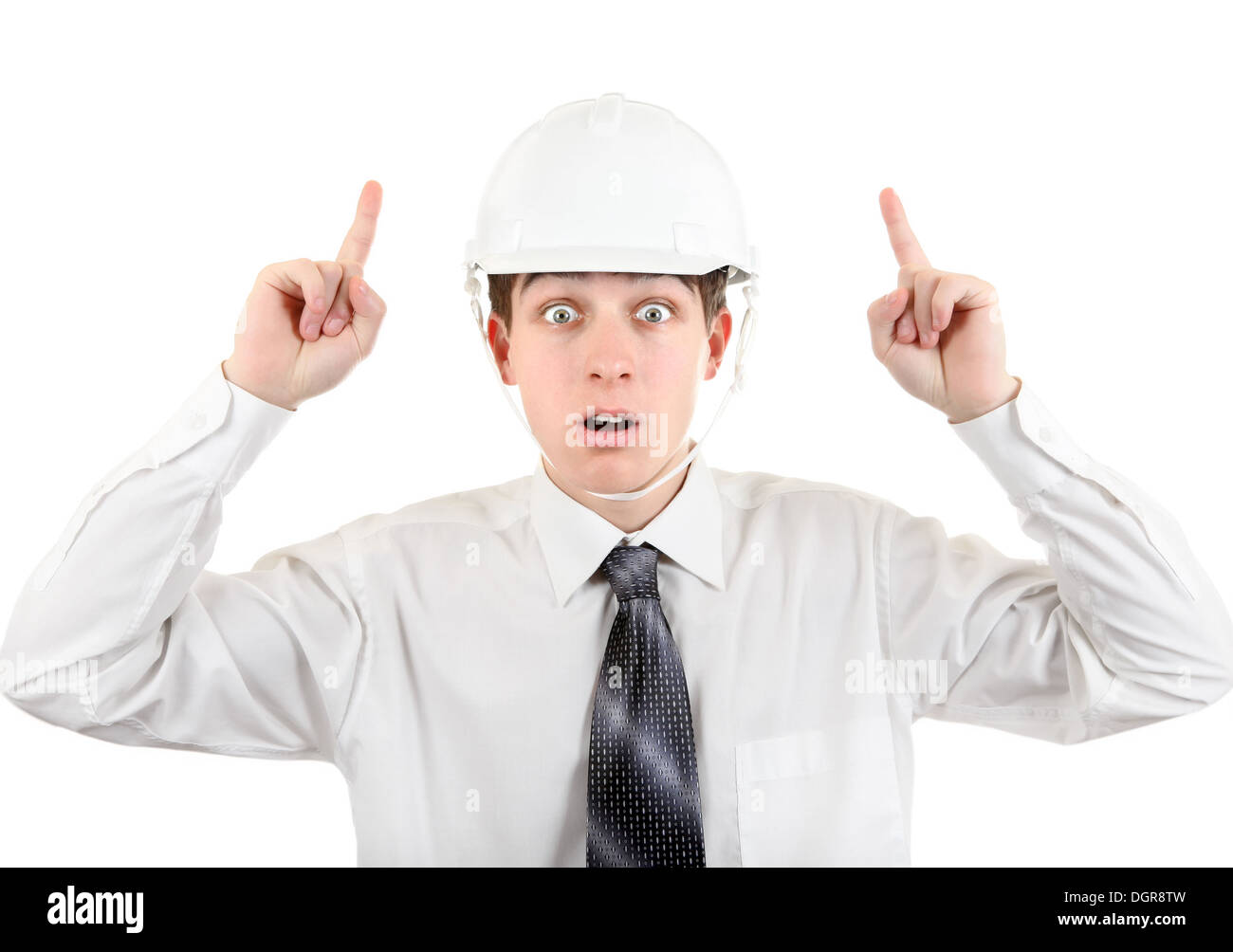 Man white hard hat hi-res stock photography and images - Alamy
