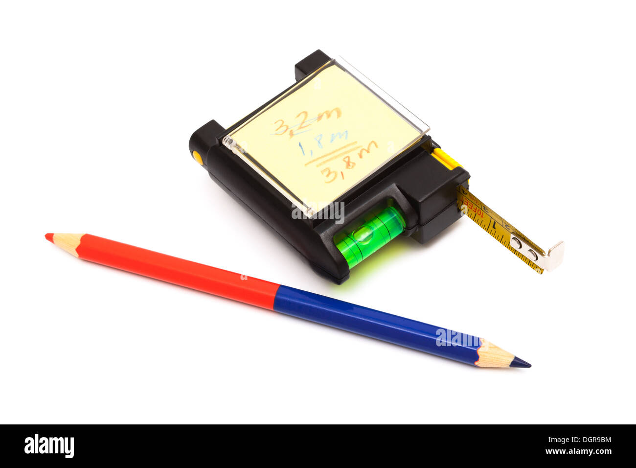 Tape line construction level Cut Out Stock Images & Pictures - Alamy