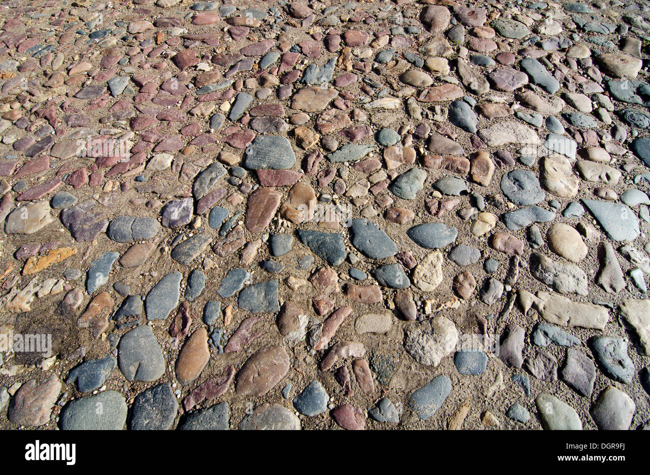 Cobblestone road close up Stock Photo - Alamy