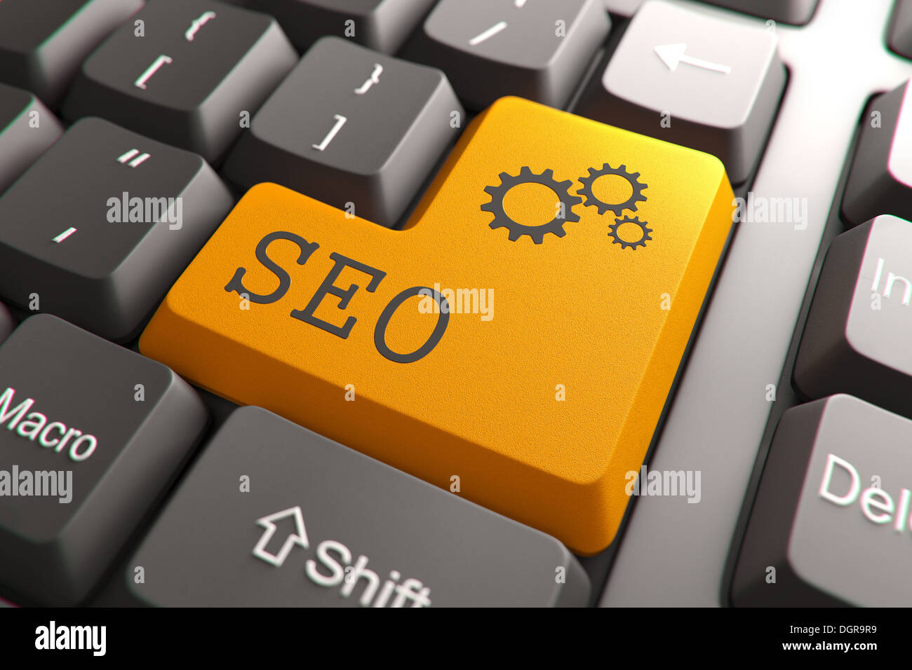 Keyboard with Seo Button Stock Photo - Alamy