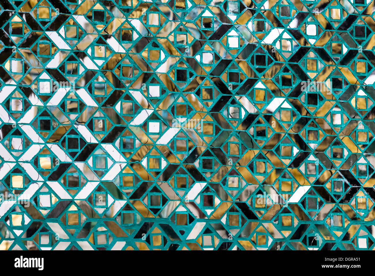 Myanmar, Yangon, Shwedagon Pagoda, reflective glass mosaic tiles Stock ...