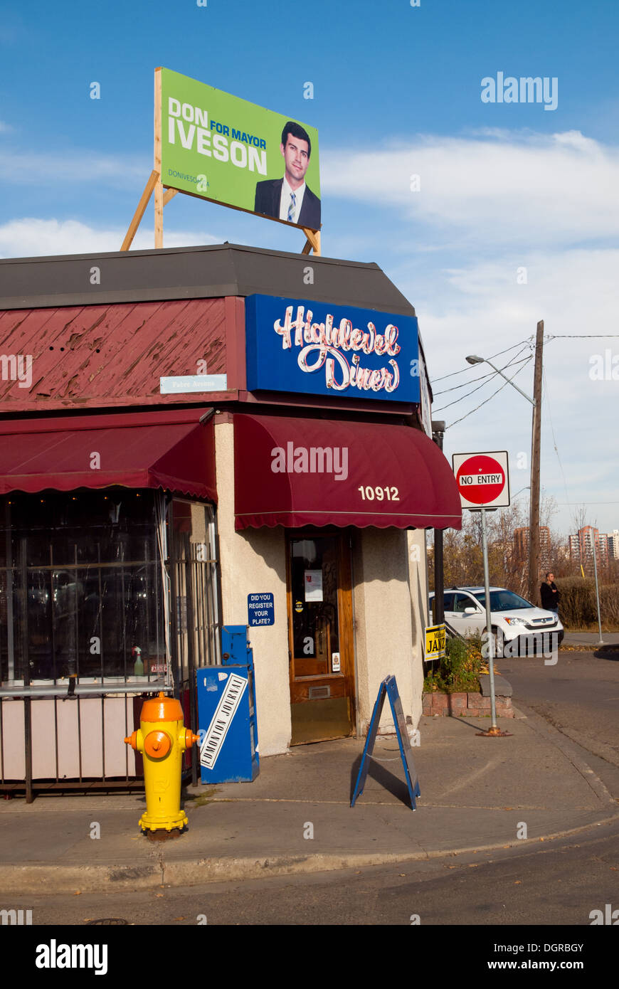 The popular Highlevel Diner in the Garneau district of Edmonton ...