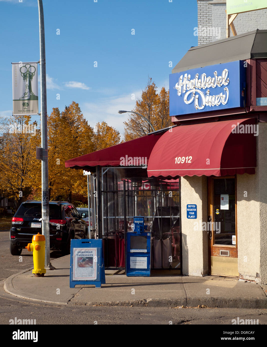 The popular Highlevel Diner in the Garneau district of Edmonton ...