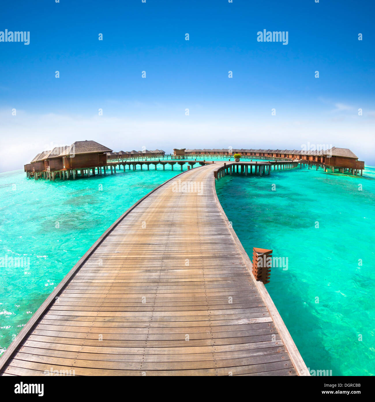 Beautiful hotel on shore lagoon hi-res stock photography and images - Alamy