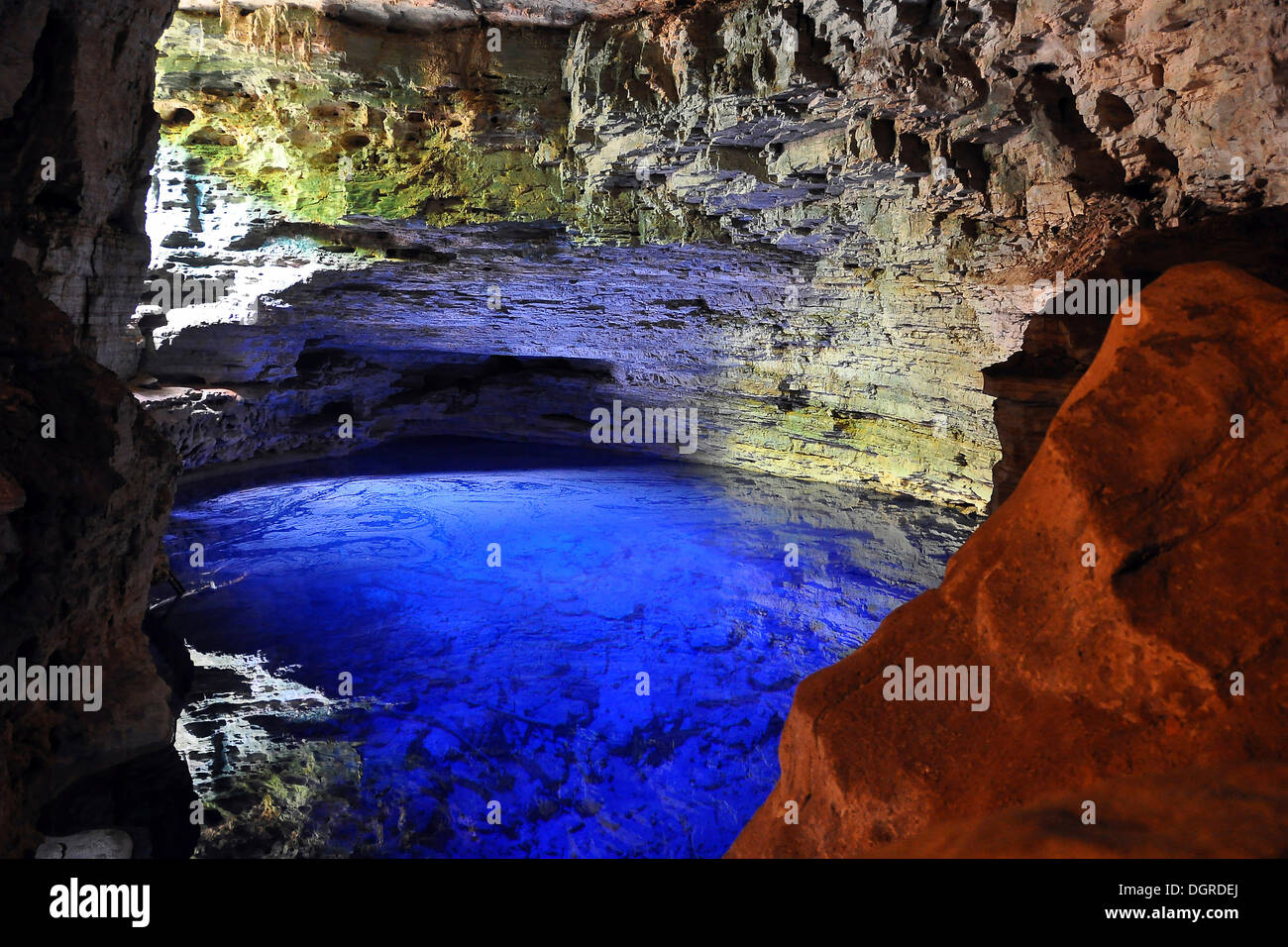 Poço Encantado near Lencois, Chapada Diamantina, Bahia, Brazil, South ...