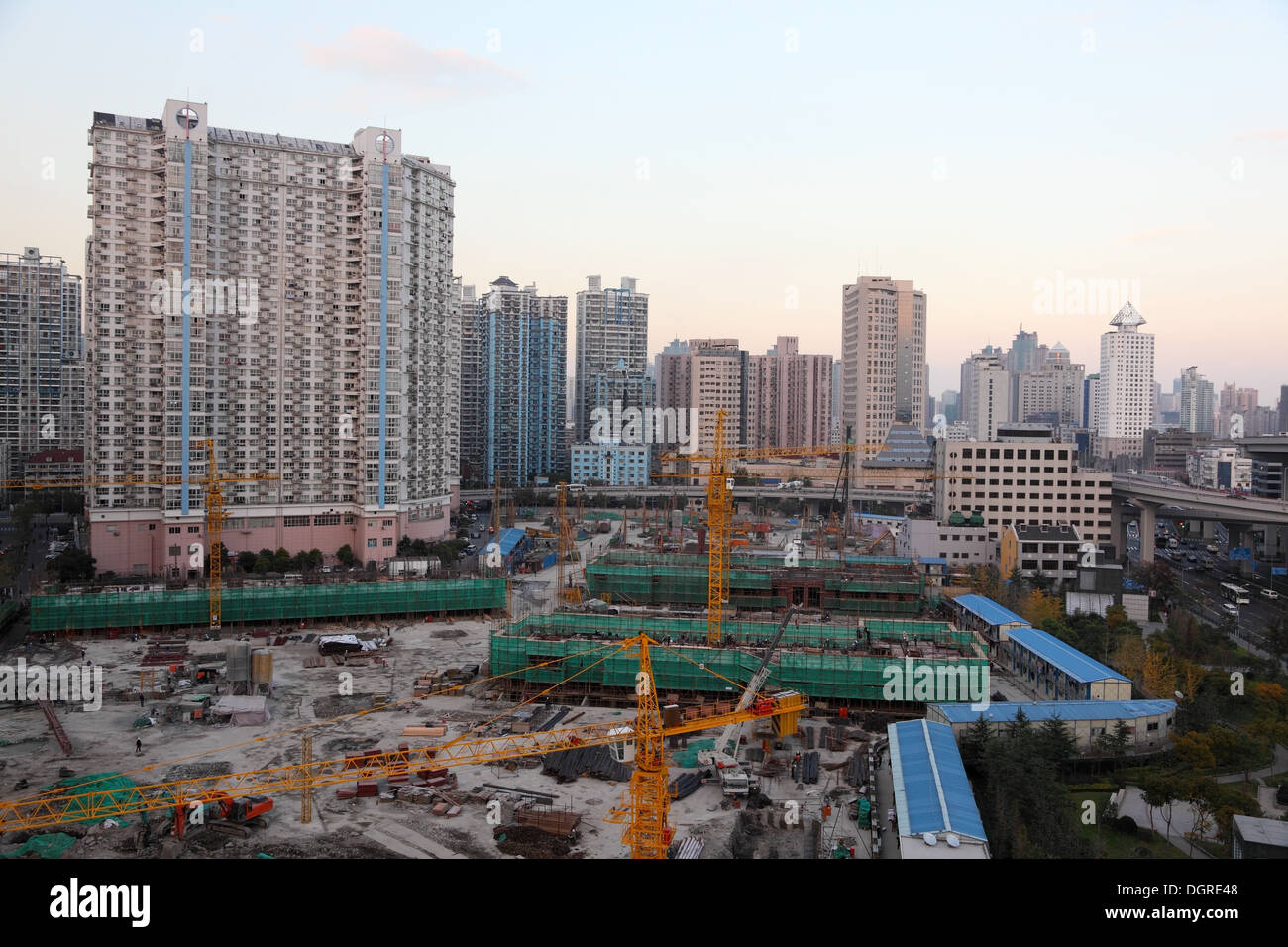 Construction site in the city of Shanghai, China Stock Photo - Alamy