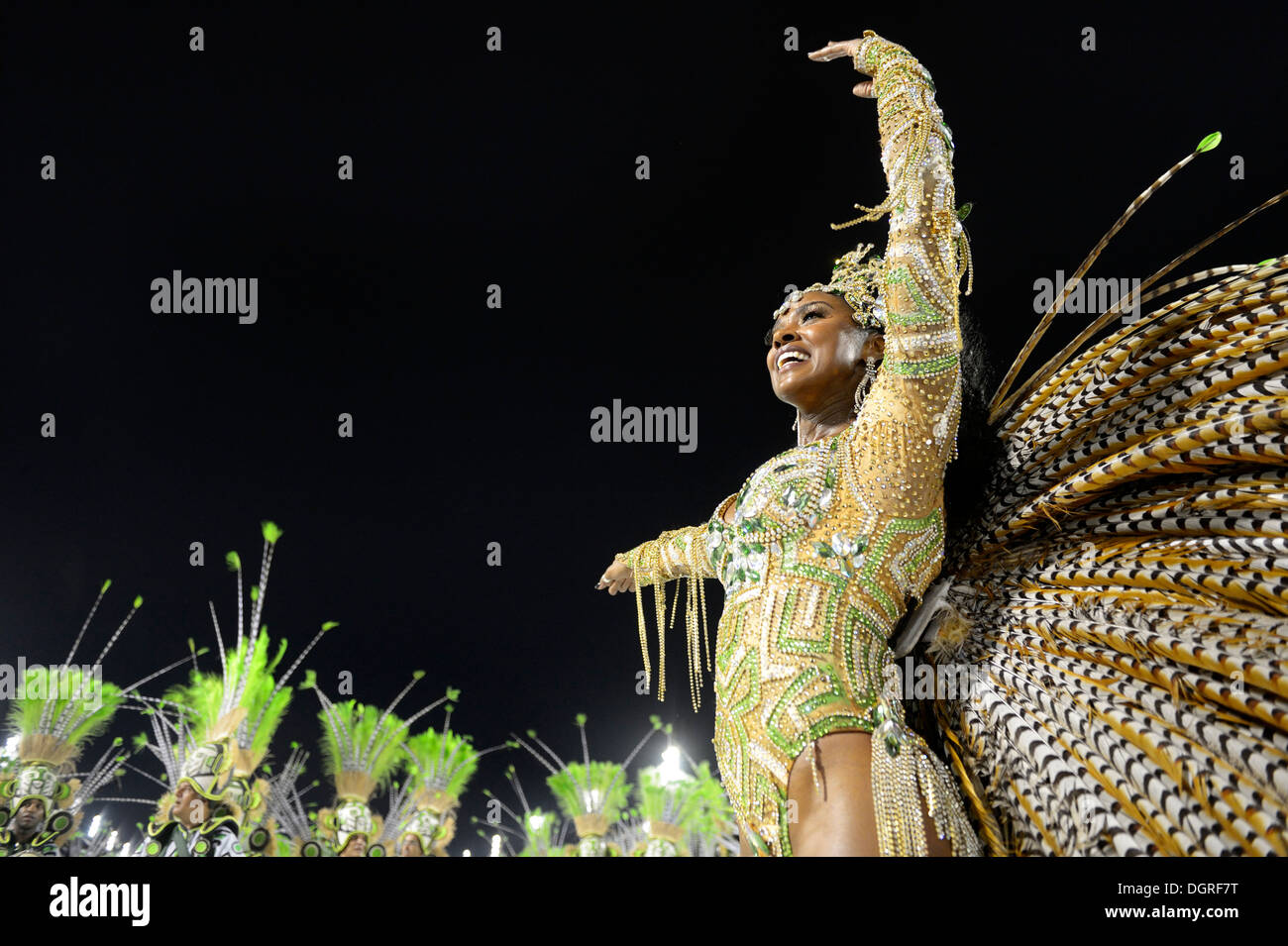 Brasil, Rio de Janeiro, Carnival, Samba dancer in costume Stock Photo ...