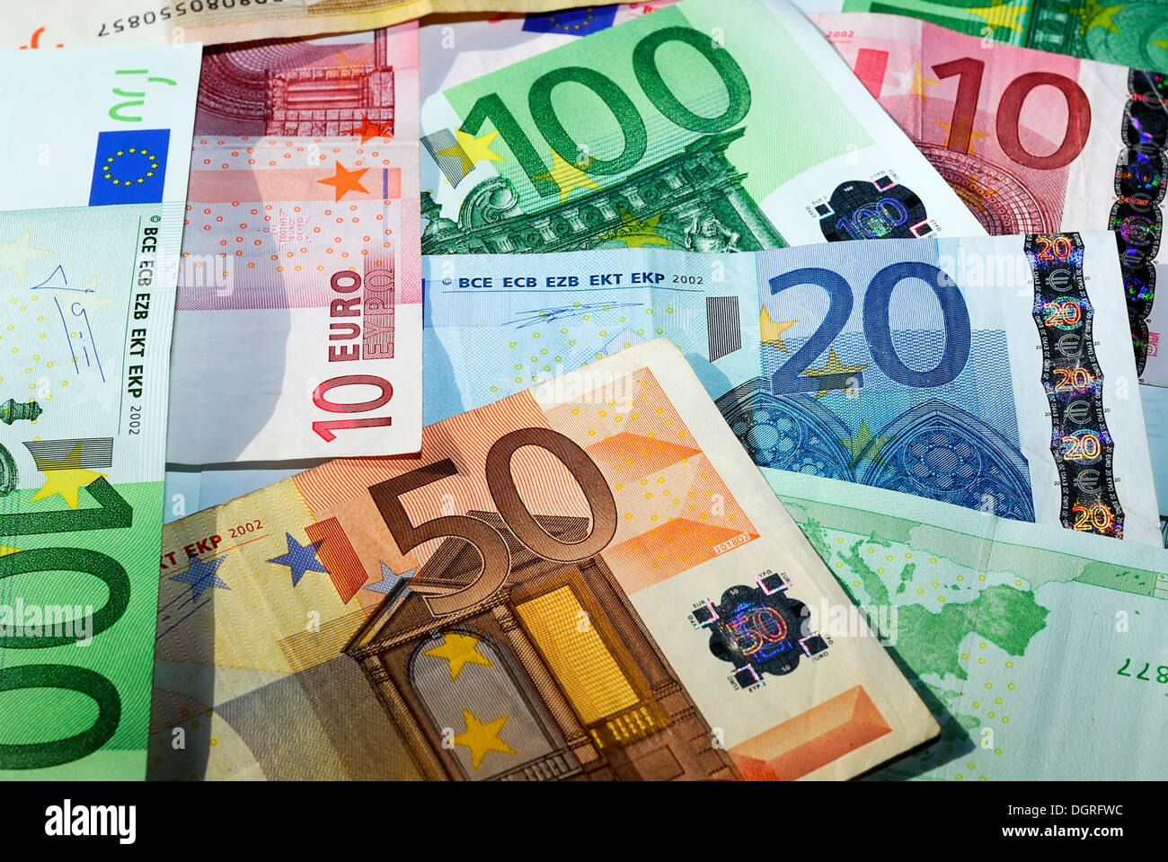 Euros notes printed hi-res stock photography and images - Alamy
