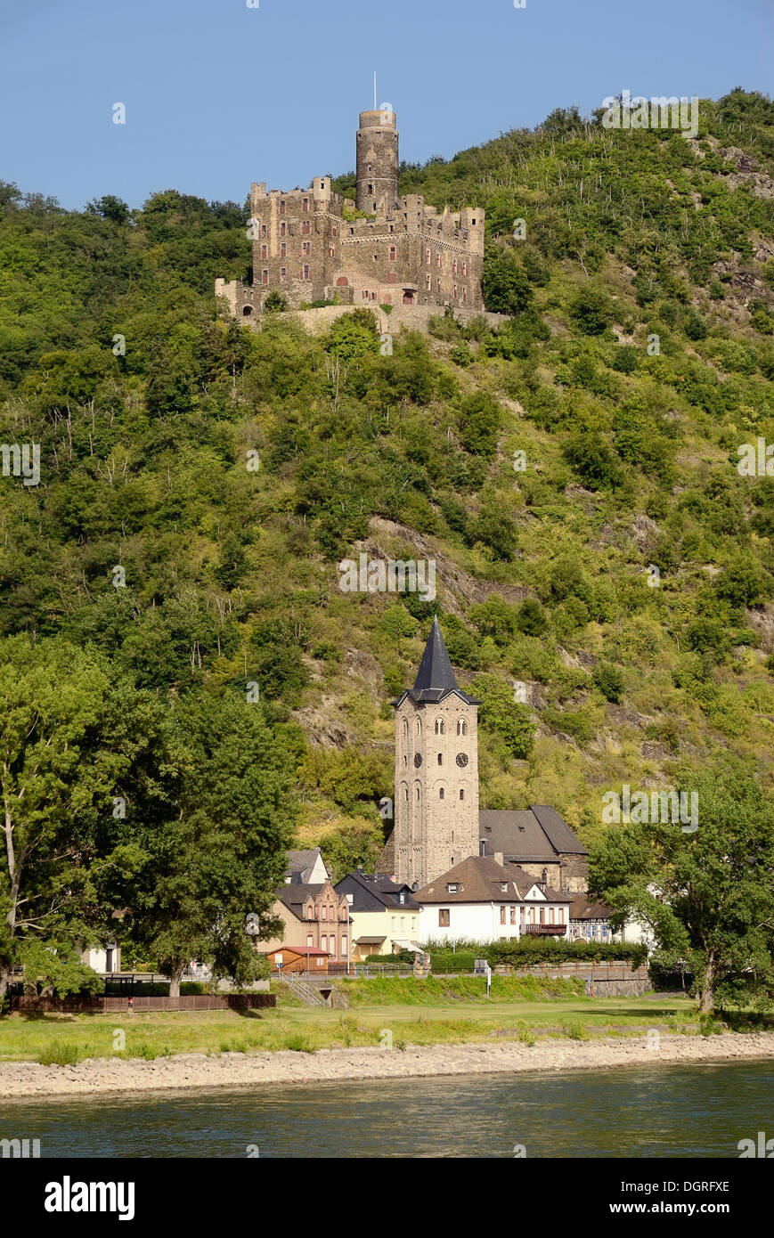 Hill castle, Burg Maus Castle, St. Goarshausen-Wellmich, UNESCO World ...