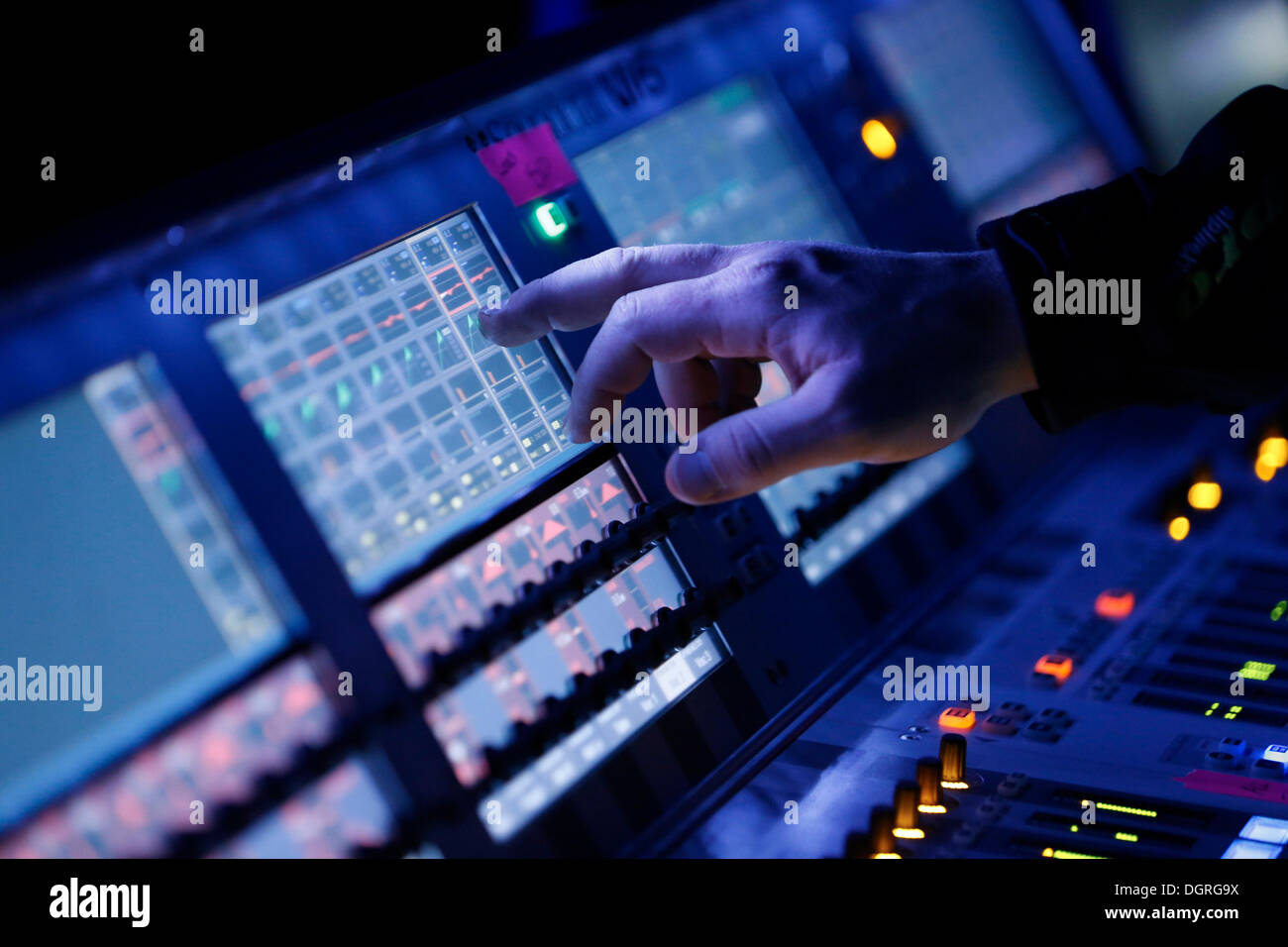 Mixing console, Bavarian Radio Orchestra Studios, Munich, Bavaria Stock ...