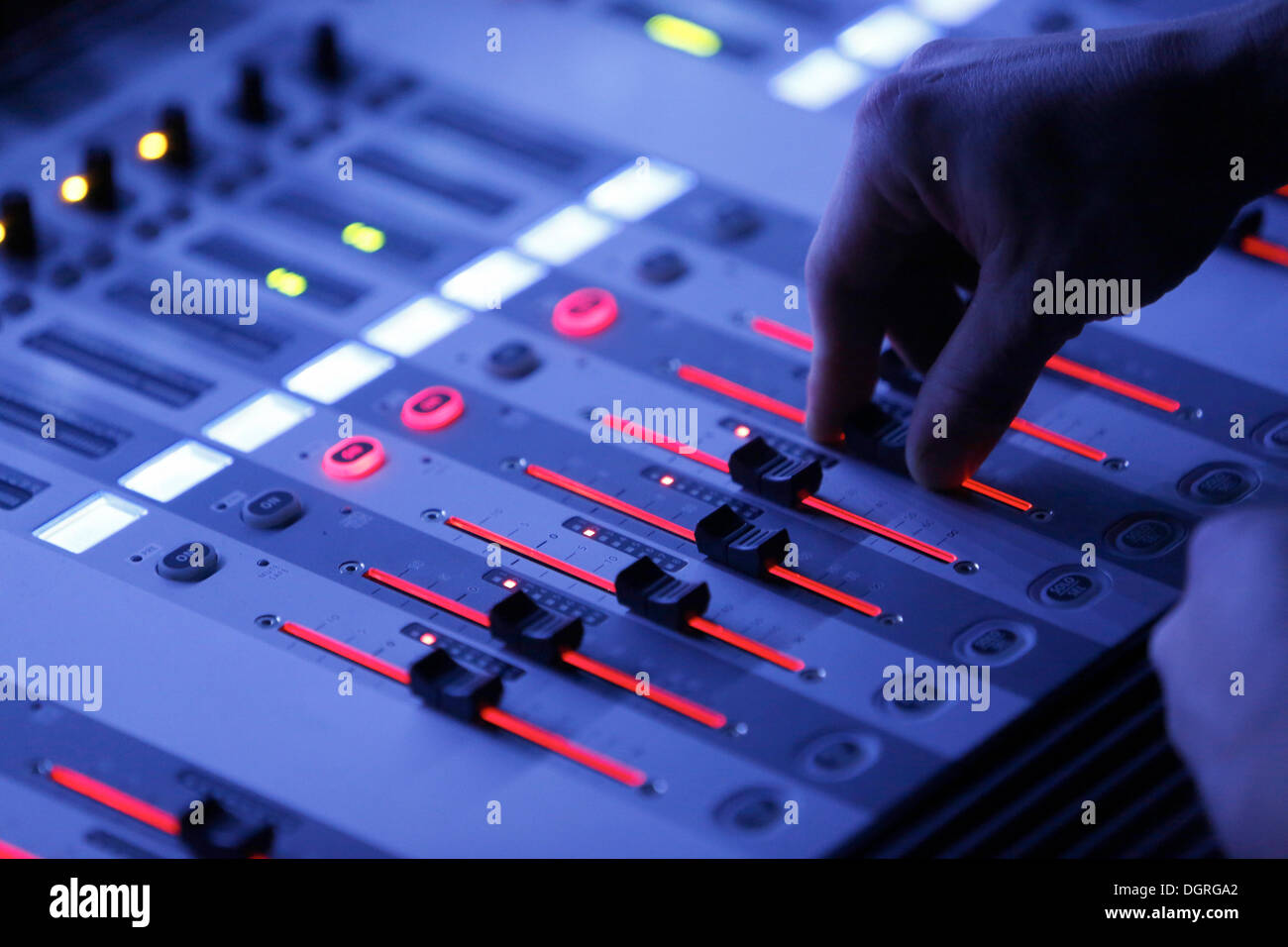 Audio mixing console, Bavarian Radio Orchestra Studios, Munich, Bavaria ...