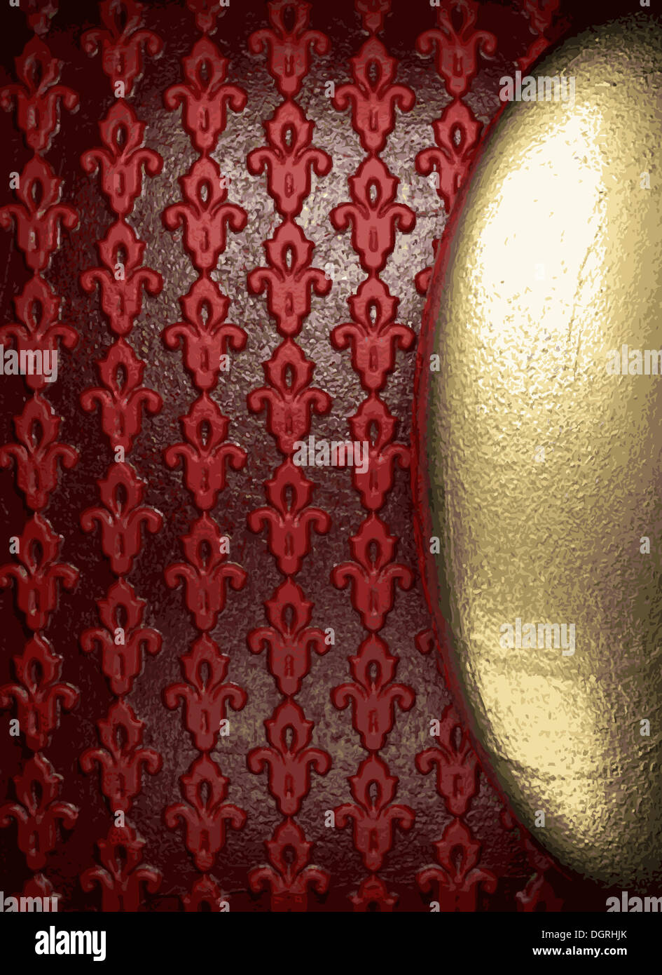 gold on red background Stock Photo - Alamy
