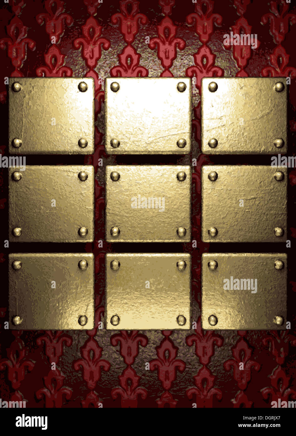 gold on red background Stock Photo - Alamy