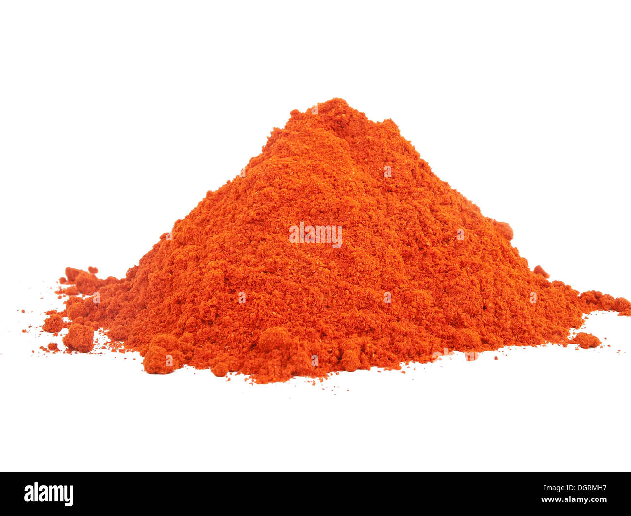red sweet paprika powder isolated on white background Stock Photo - Alamy
