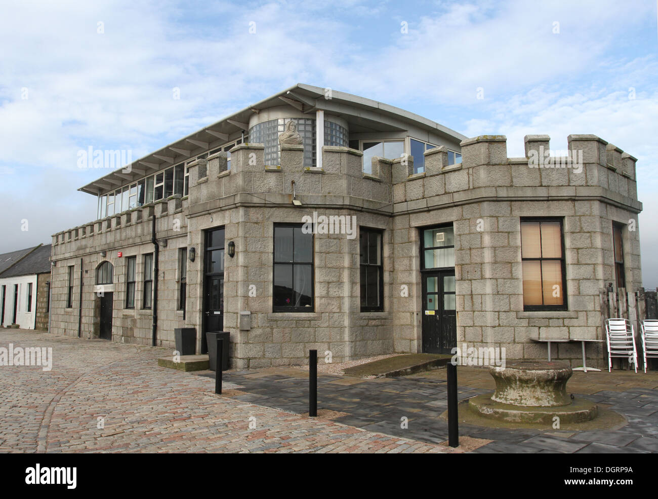 Exterior of Silver Darling restaurant Footdee Aberdeen Scotland October ...