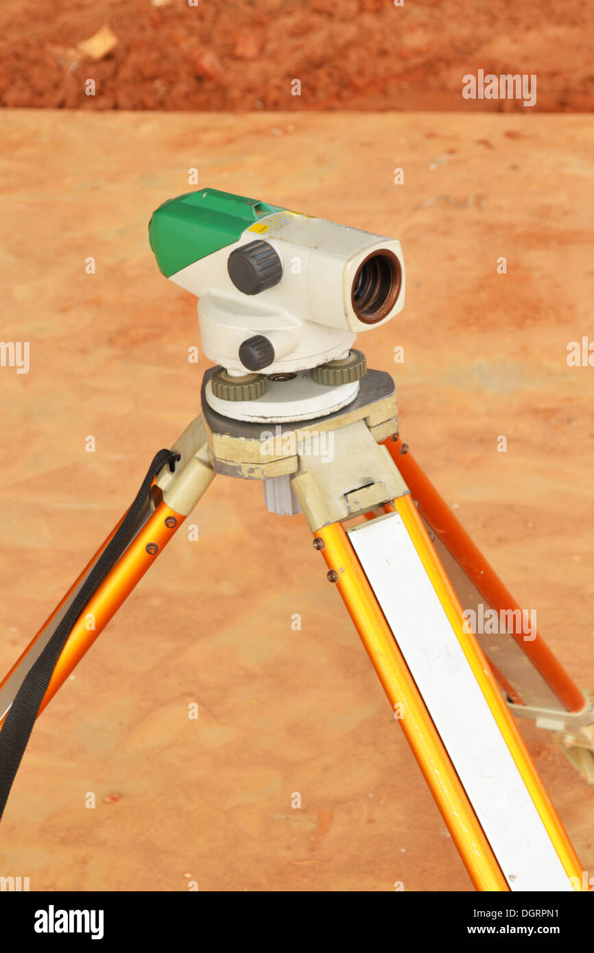 Level-measuring instrument in construction Stock Photo - Alamy
