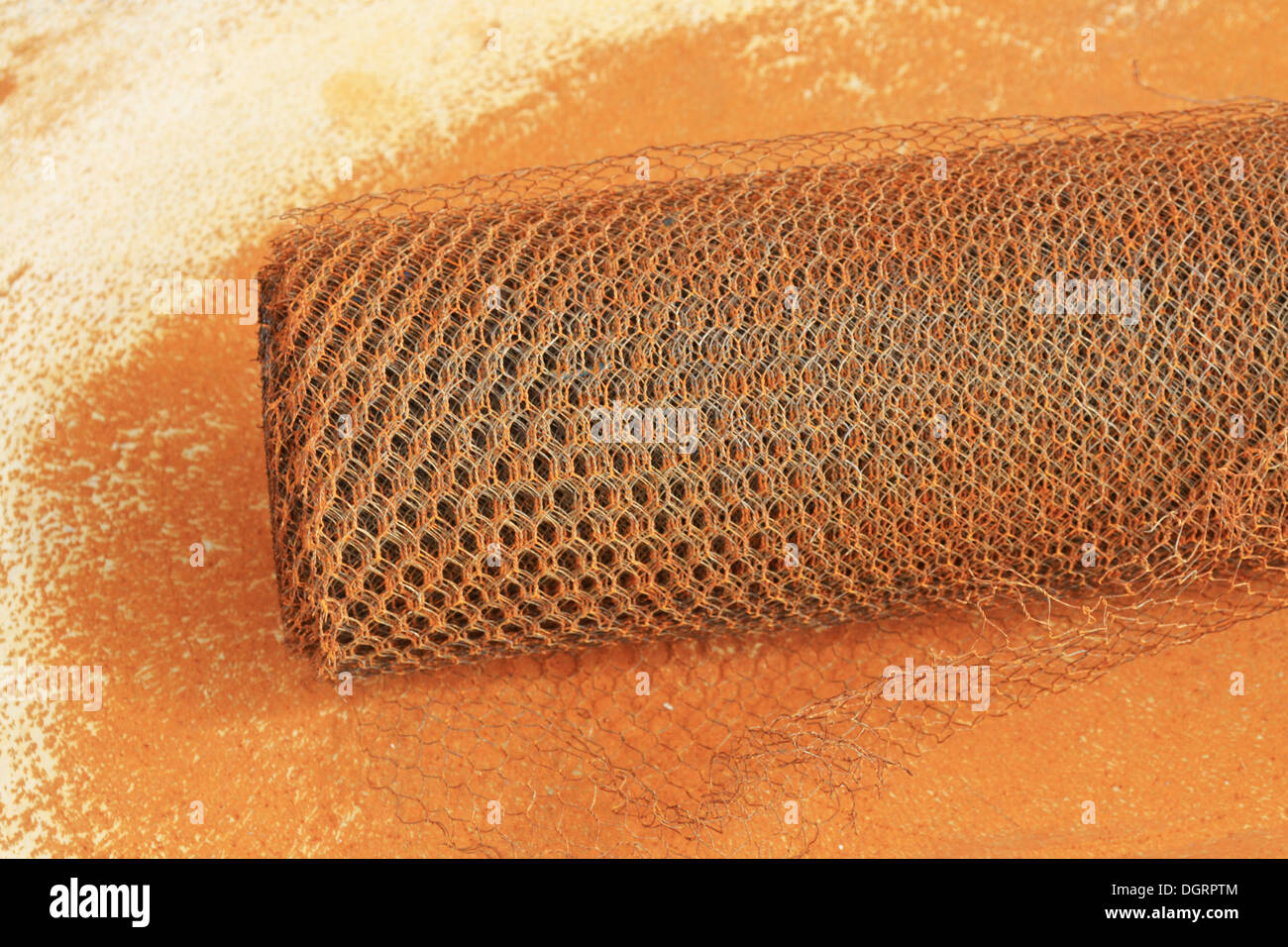 Rust steel mesh floor of the building Stock Photo - Alamy