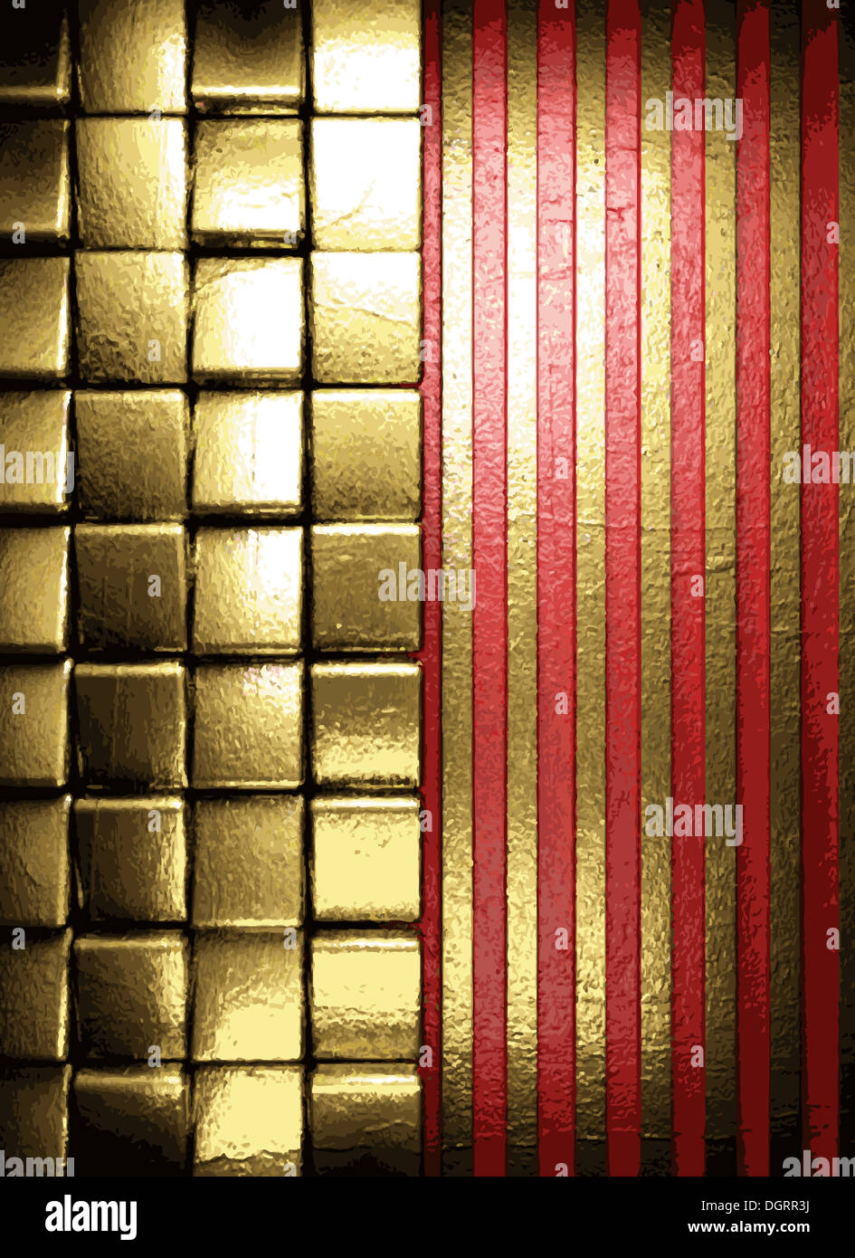 gold on red background Stock Photo - Alamy