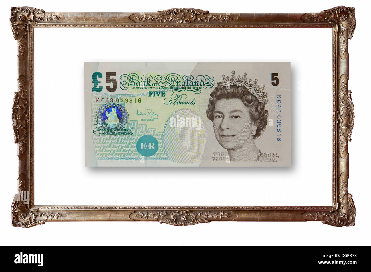 British pound note, framed, symbolic image Stock Photo - Alamy