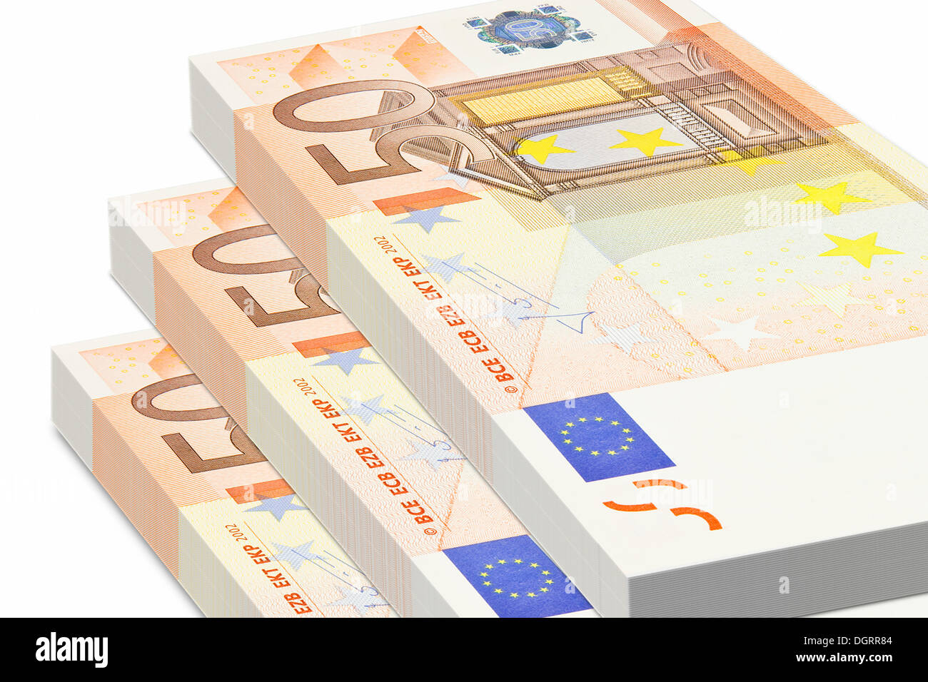 Bundles of 50 euro banknotes Stock Photo - Alamy