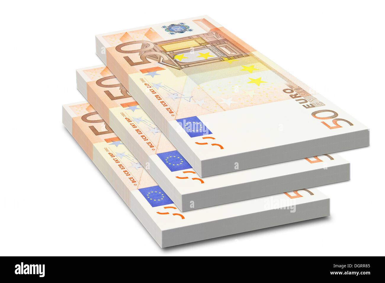 Bundles of 50 euro banknotes Stock Photo - Alamy