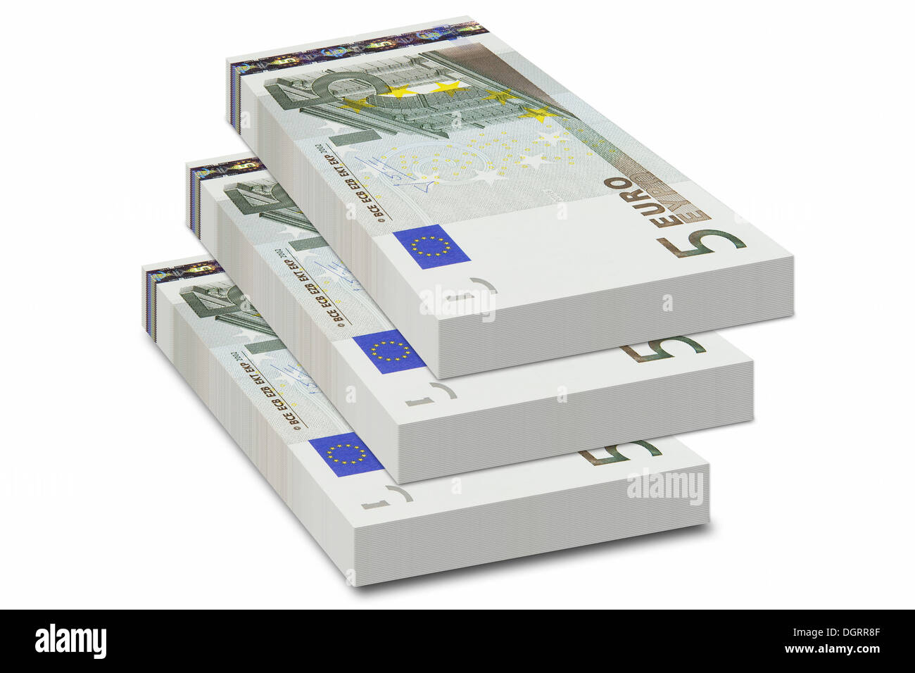 Bundles money euro banknotes Cut Out Stock Images & Pictures - Alamy