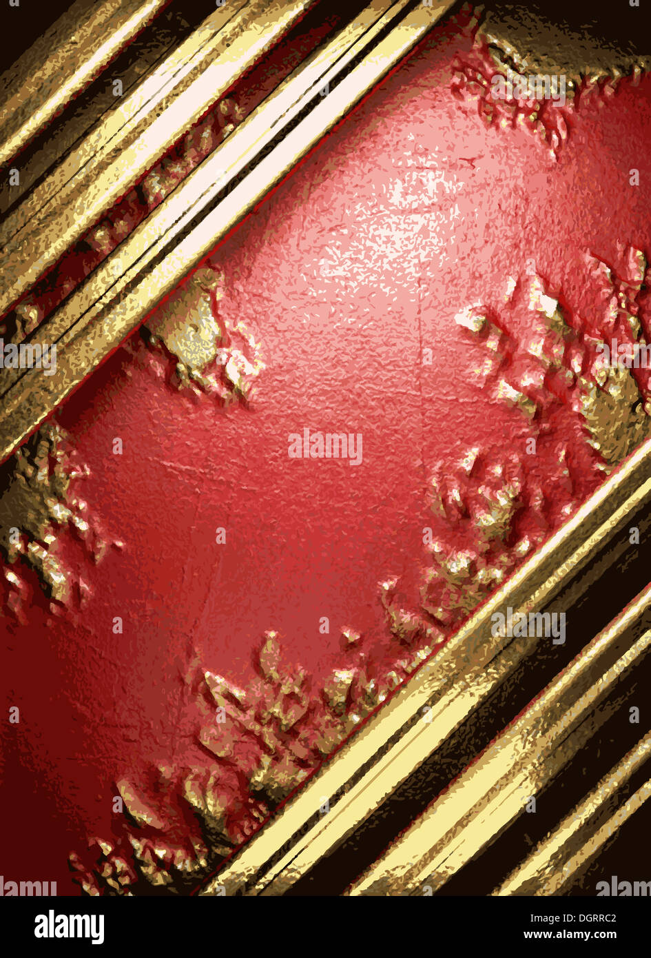 gold on red background Stock Photo - Alamy