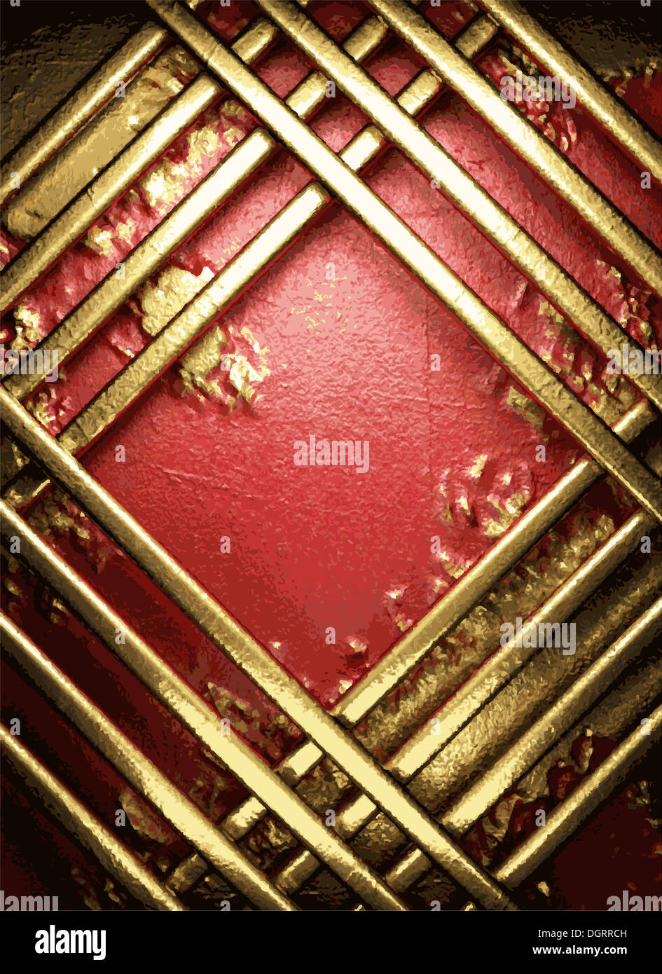 gold on red background Stock Photo - Alamy
