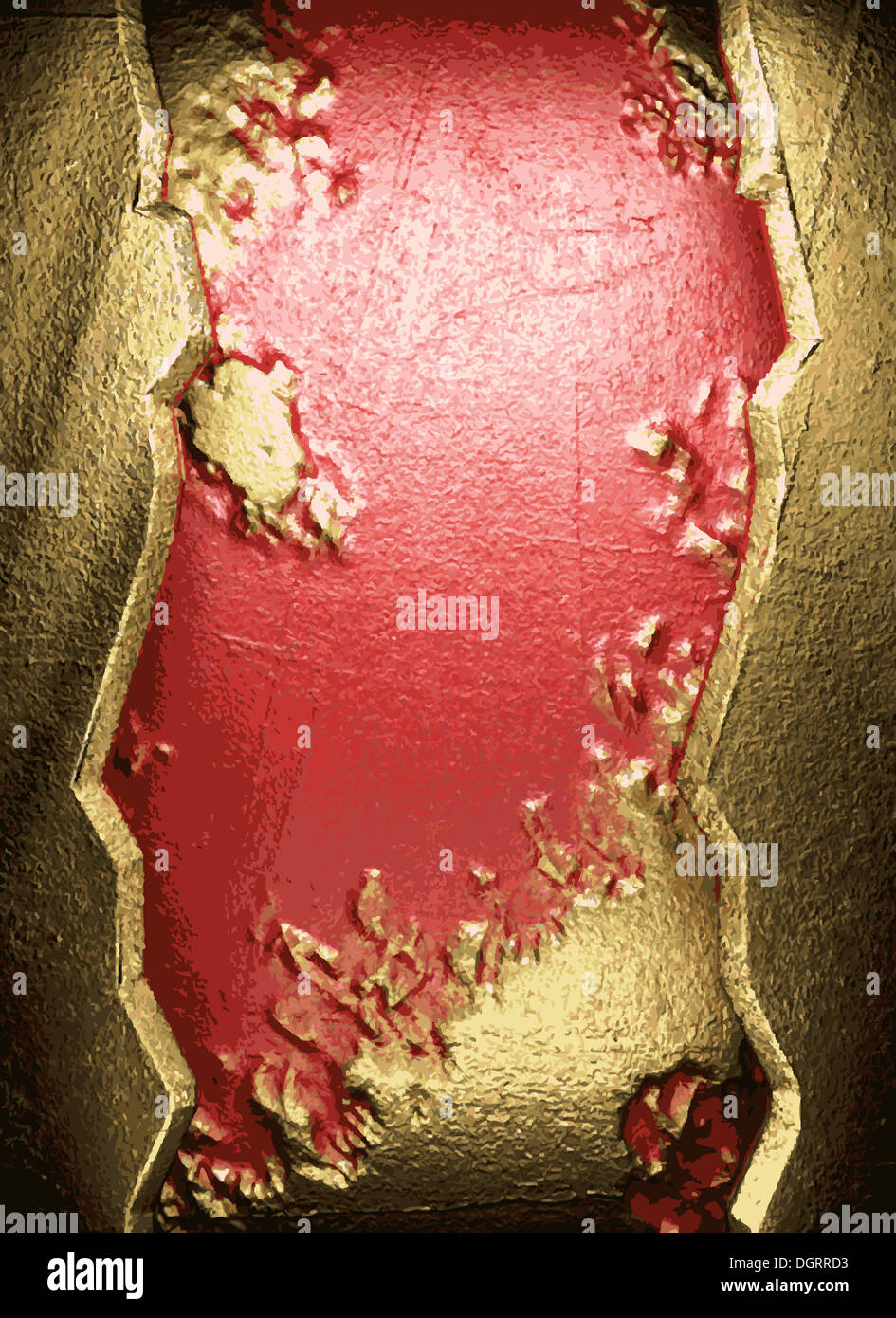 gold on red background Stock Photo - Alamy