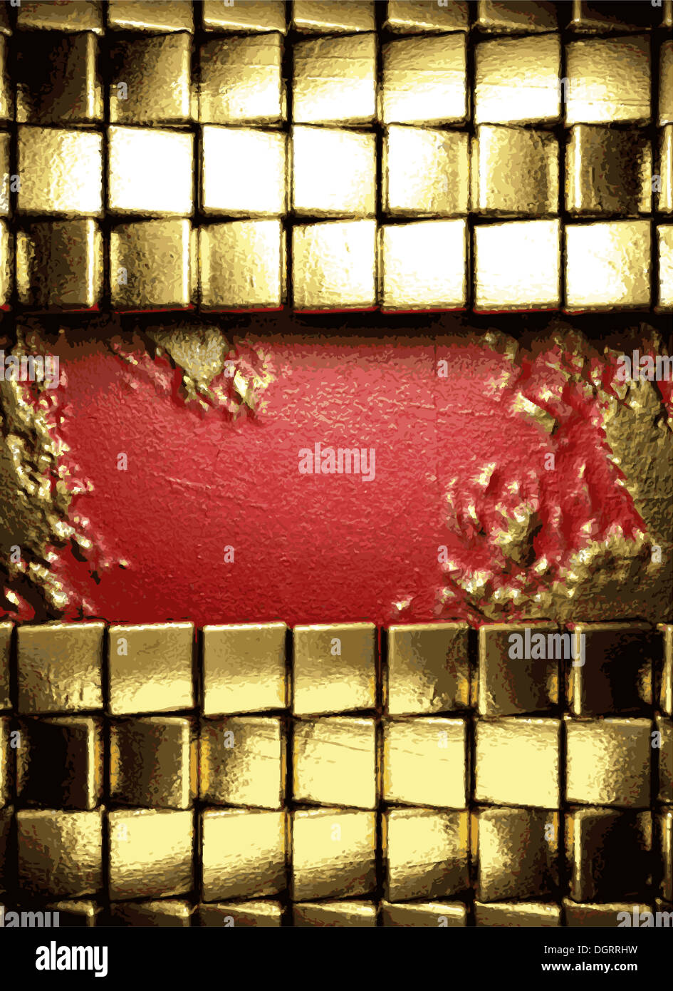 gold on red background Stock Photo - Alamy