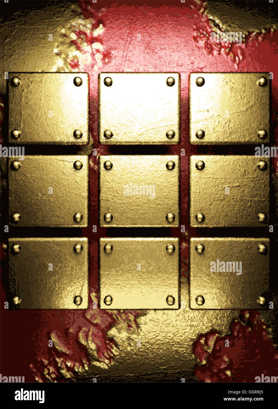 gold on red background Stock Photo - Alamy