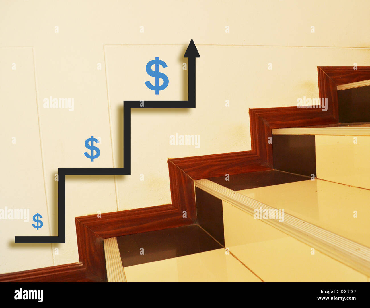 The growth of the same ladder Stock Photo - Alamy