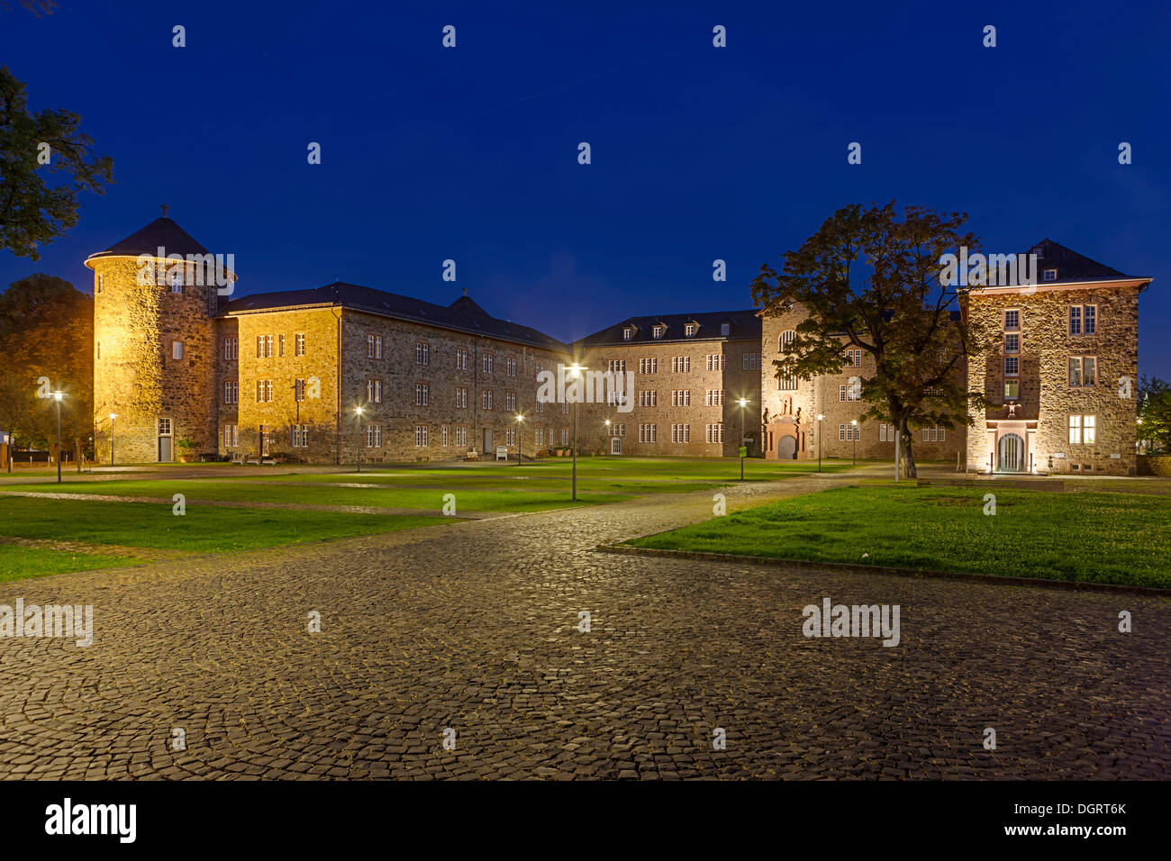 New town hall, Butzbach, Hesse, PublicGround Stock Photo - Alamy