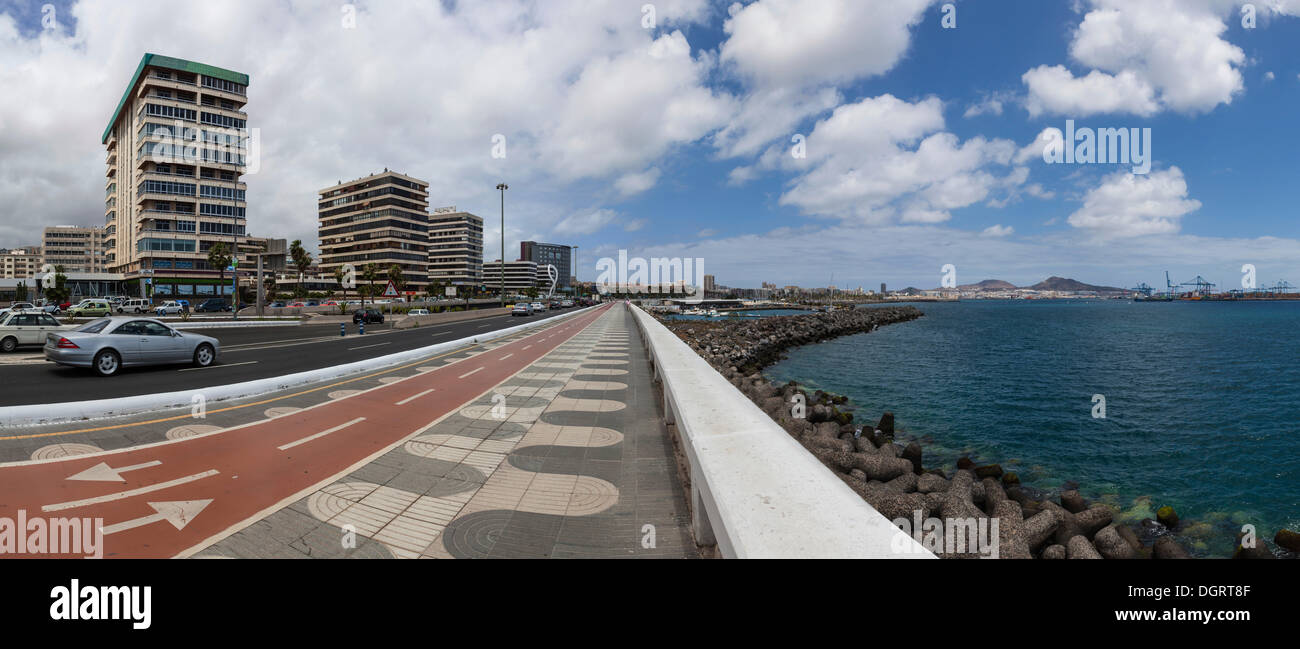 Ave de Canarias waterside promenade, Las Palmas, Gran Canaria, Canary ...