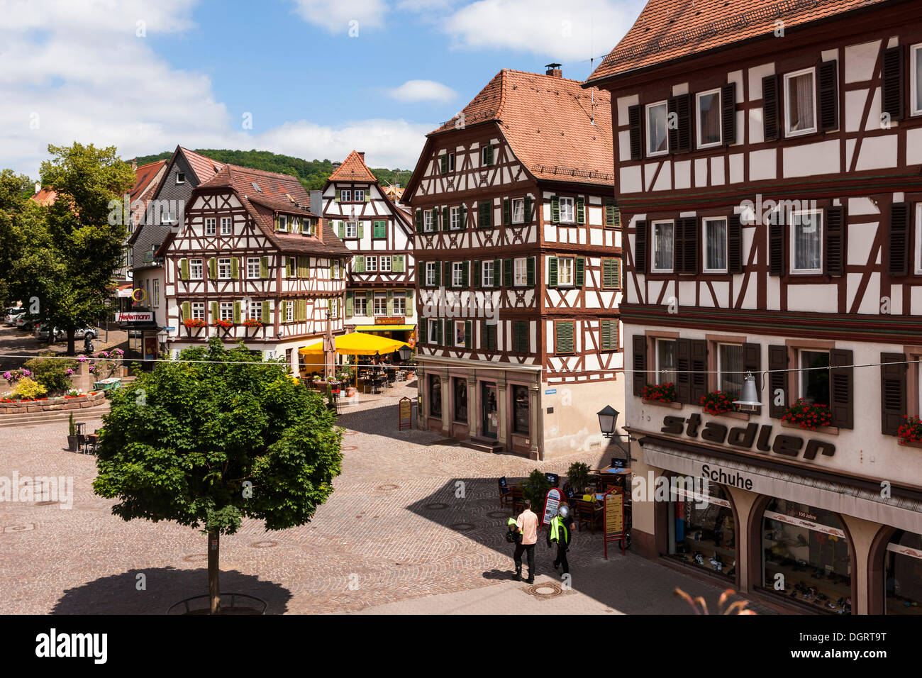 Market square, Mosbach, Odenwald, Rhein-Neckar-Kreis, Baden ...