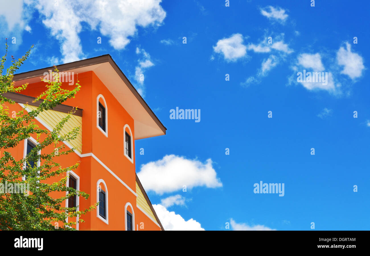 Blue and orange building hi-res stock photography and images - Alamy
