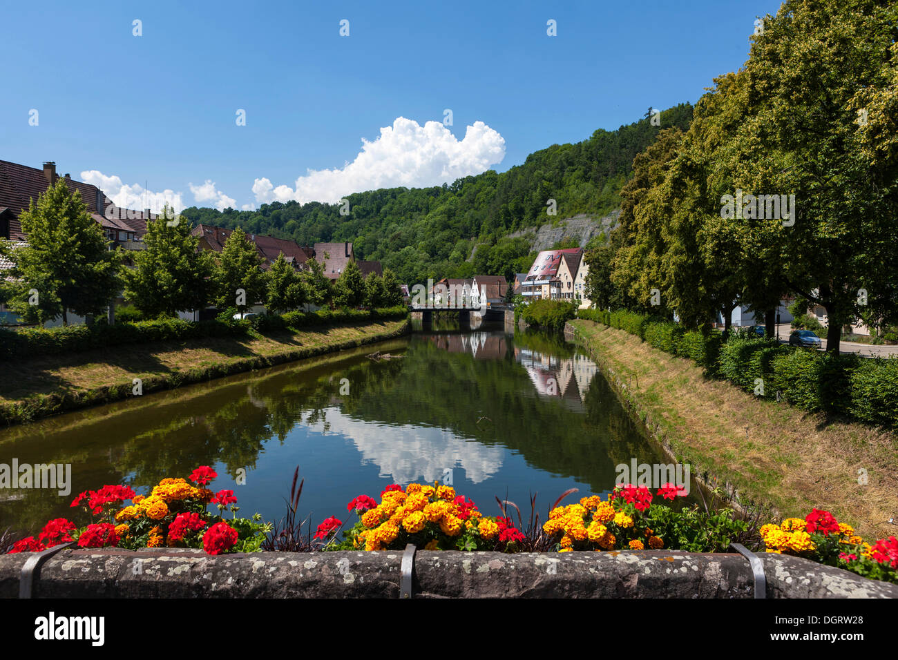 View towards the village of Glatt, Black Forest, Baden-Wuerttemberg ...