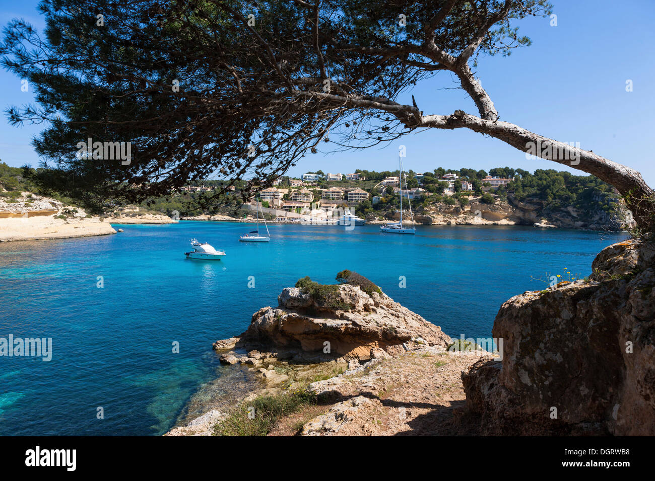 Hidden beach of Portals Vells, Three Finger Bay, Cala Portals Vells ...
