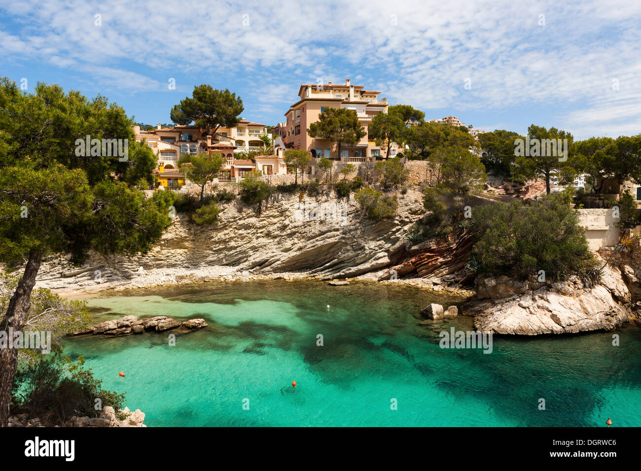 Bay of Cala Fornells, Mallorca, Balearic Islands, Spain, Europe Stock ...