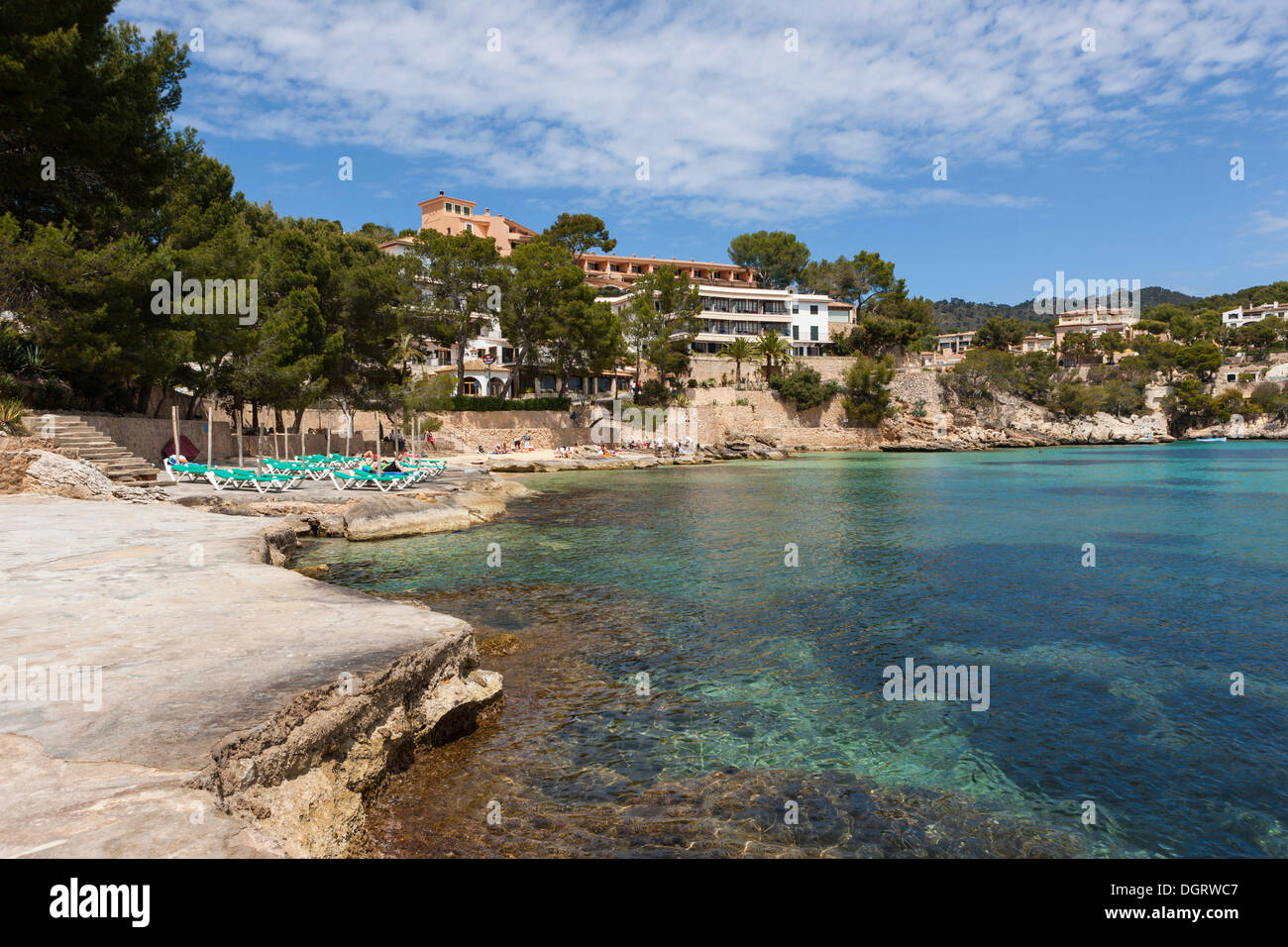 Bay of Cala Fornells, Mallorca, Balearic Islands, Spain, Europe Stock ...