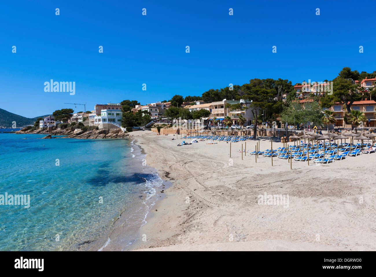 Bay and beach of Sant Elm, municipality of Andratx, Sant Elm Stock ...