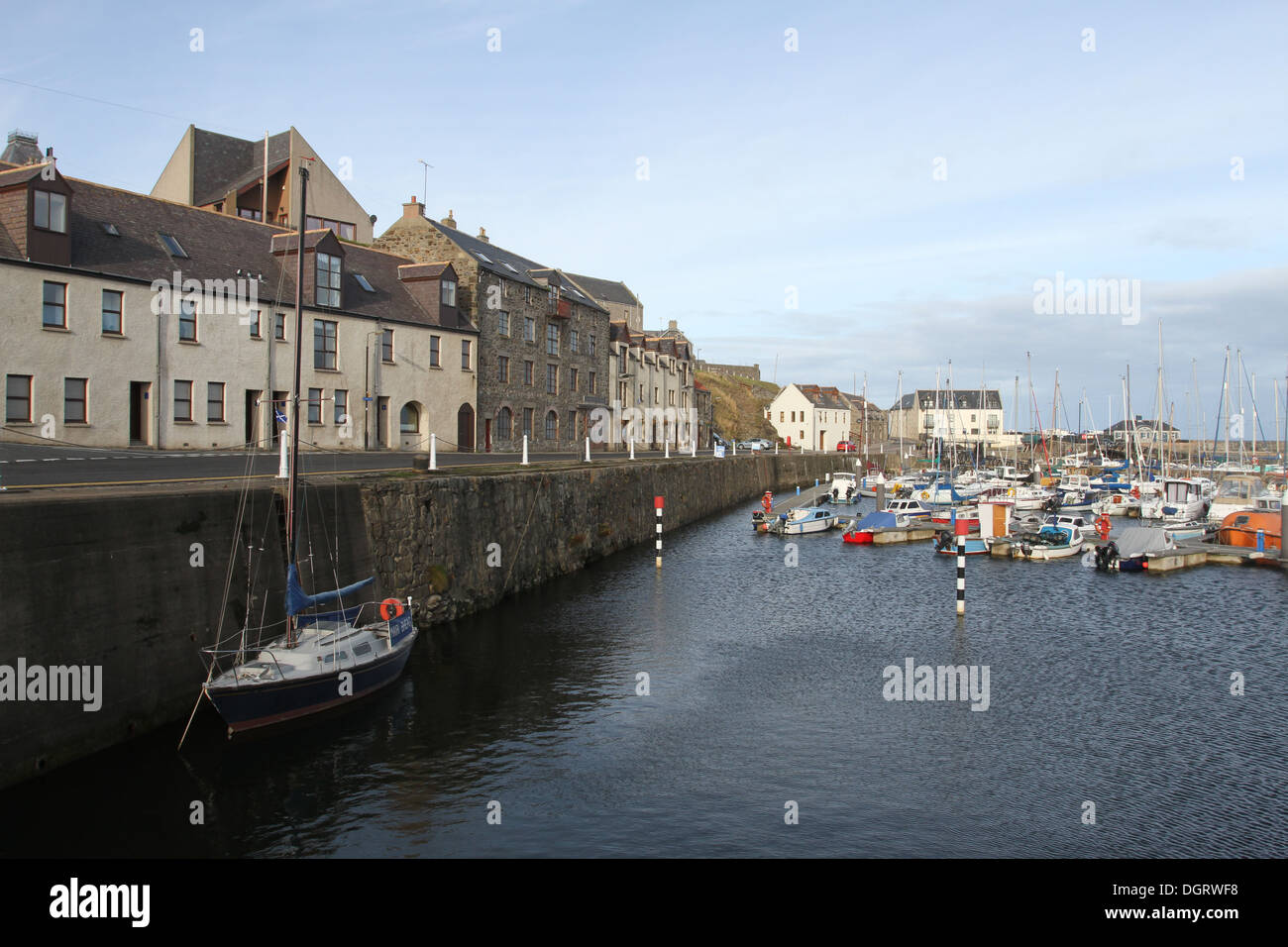 Sailing boats in Banff harbour Scotland October 2013 Stock Photo - Alamy