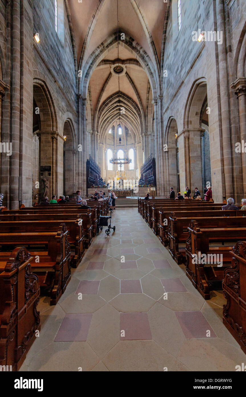 Bamberg Cathedral, interior view, Bamberg, Upper Franconia, Bavaria ...